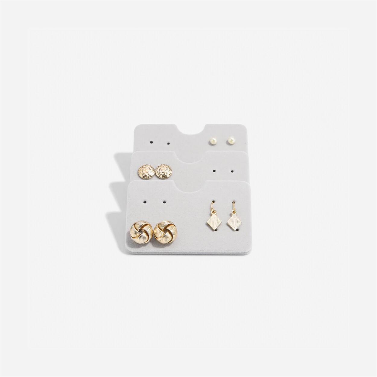 Stackers Grey Velvet Earring Display Accessory Set of 3 | Box Insert ...
