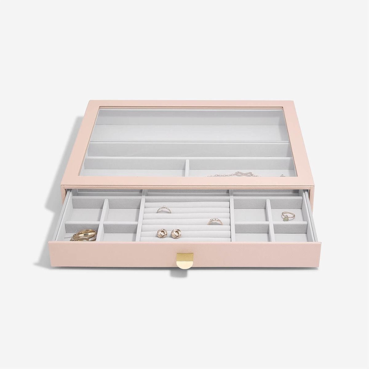 Stackers Blush Supersize Glass Lid Drawer Layer | Display & Organise ...